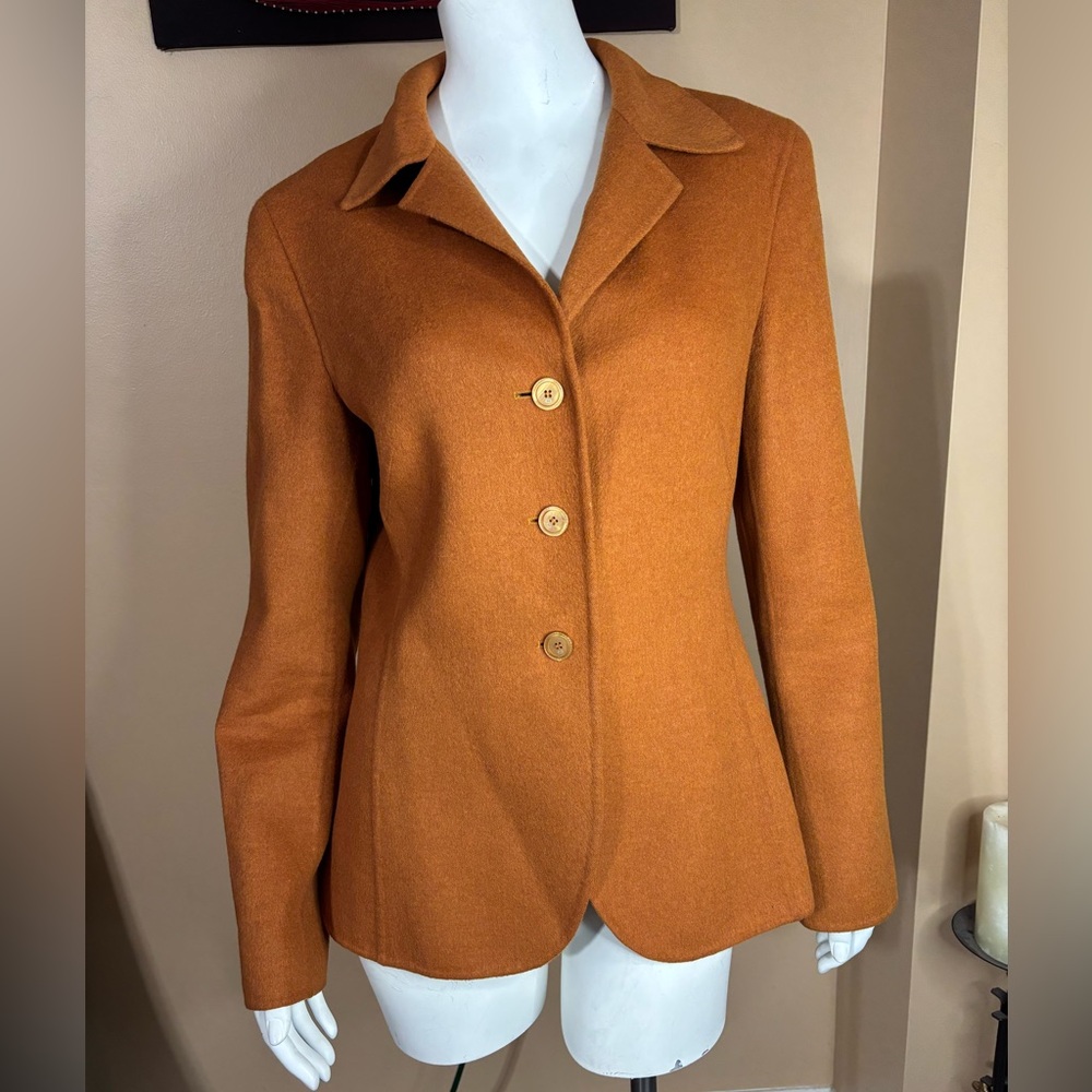 Escada Orange Blazer Tailored Suit Jacket - Gem